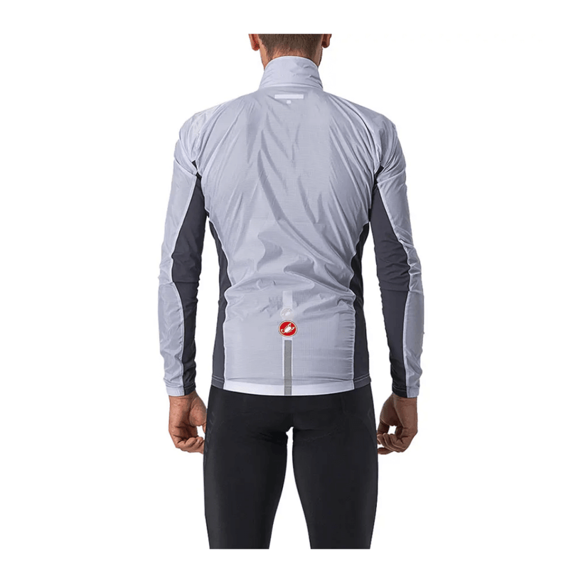 Castelli Squadra Stretch Windbreaker Jacket Gray Silver