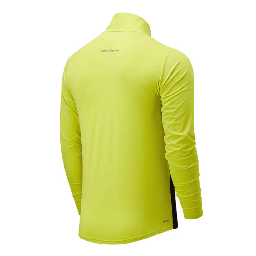 New Balance Accelerate Half Zip Jacket Black Yellow