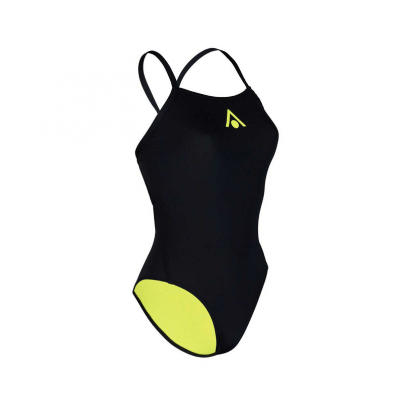 Buy Aquasphere Essentials Tie Back Swimsuit Black Yellow Women