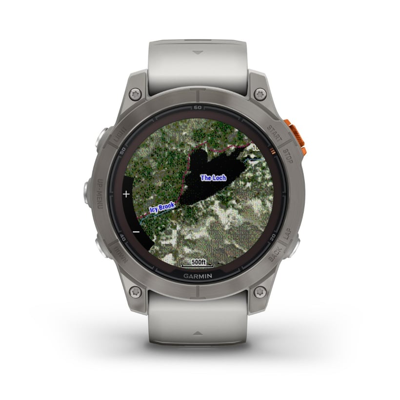 Compre o Garmin Fenix 7 Pro Sapphire Solar Edition Titanium Grey Orange.