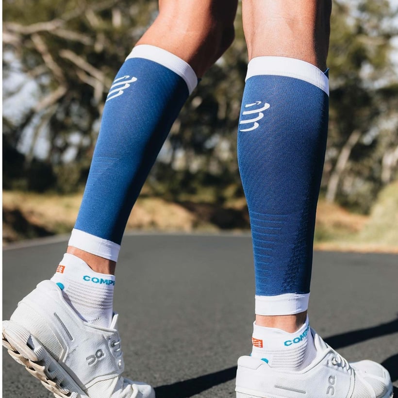 Kaufen Sie Compressport R2 3.0 Kompressionsstrümpfe Blau Weiß