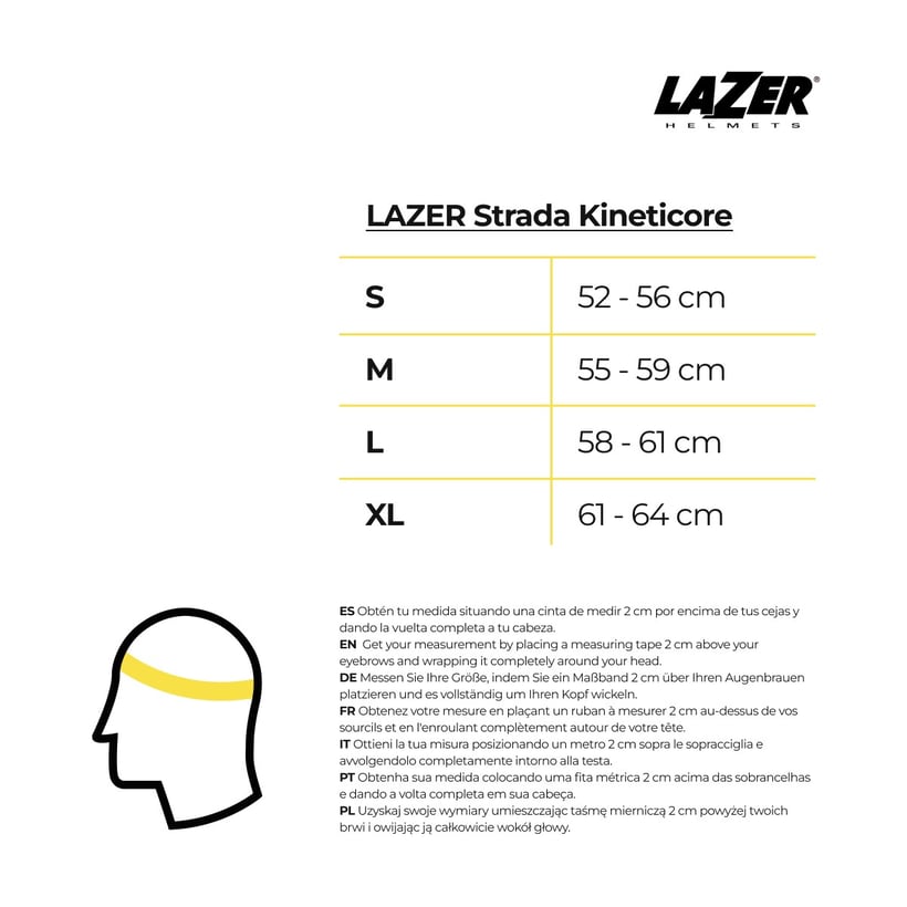 Buy lazer strada kineticore helmet matt black l Free Shipping